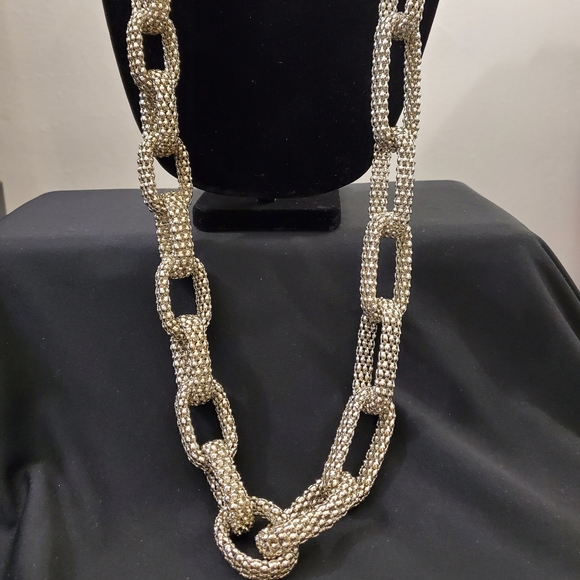 Ann Taylor | Jewelry | New Ann Taylor Silver Mesh Chain Necklace 433 ...
